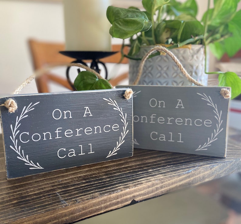 Conference Call Sign Welcome Sign Class In Session Sign | Etsy
