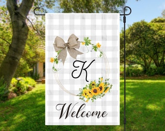 Sunflower Flag, Welcome Sign, Barn Quilt Design, Patio Decor ...