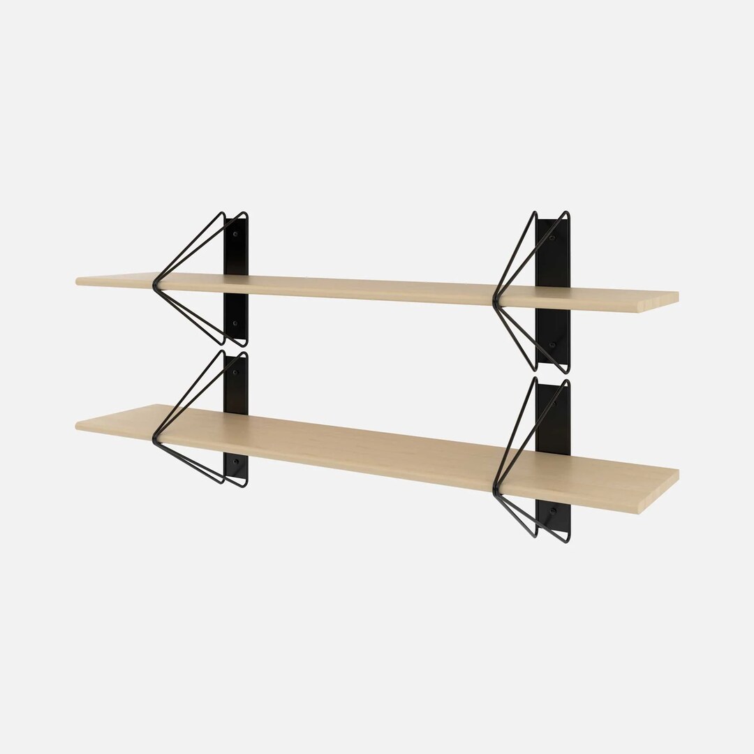 Strut Shelving System 52 / 2 Shelves Modern Wall - Etsy