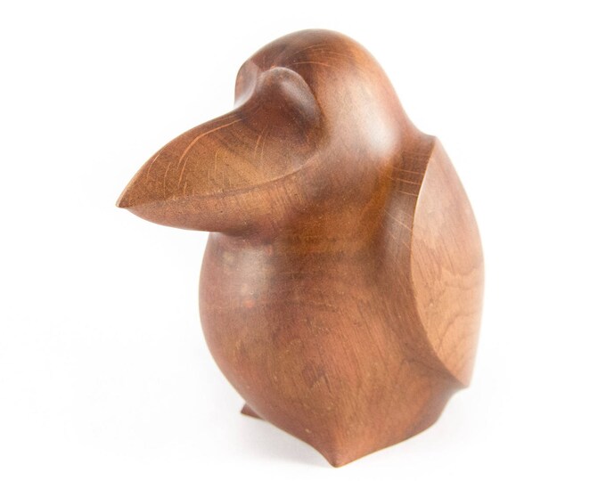 Wood Carving Crow Statue - Etsy