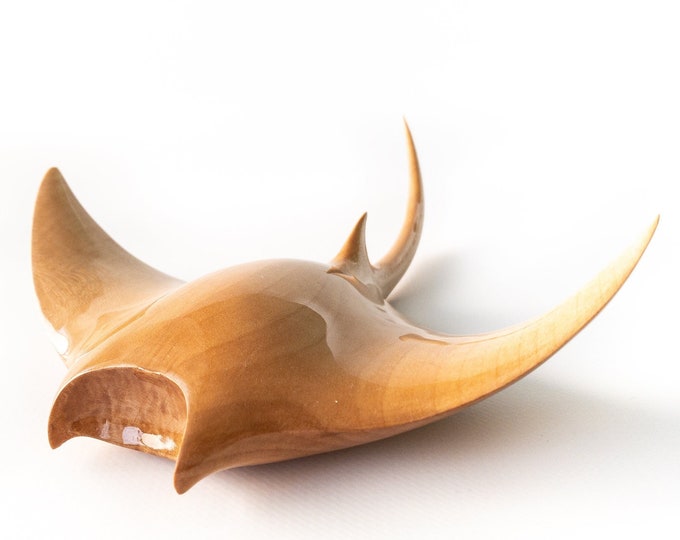 Wood Carving Stingray Statue - Etsy