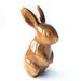 Wood Carving Rabbit Statue | Etsy