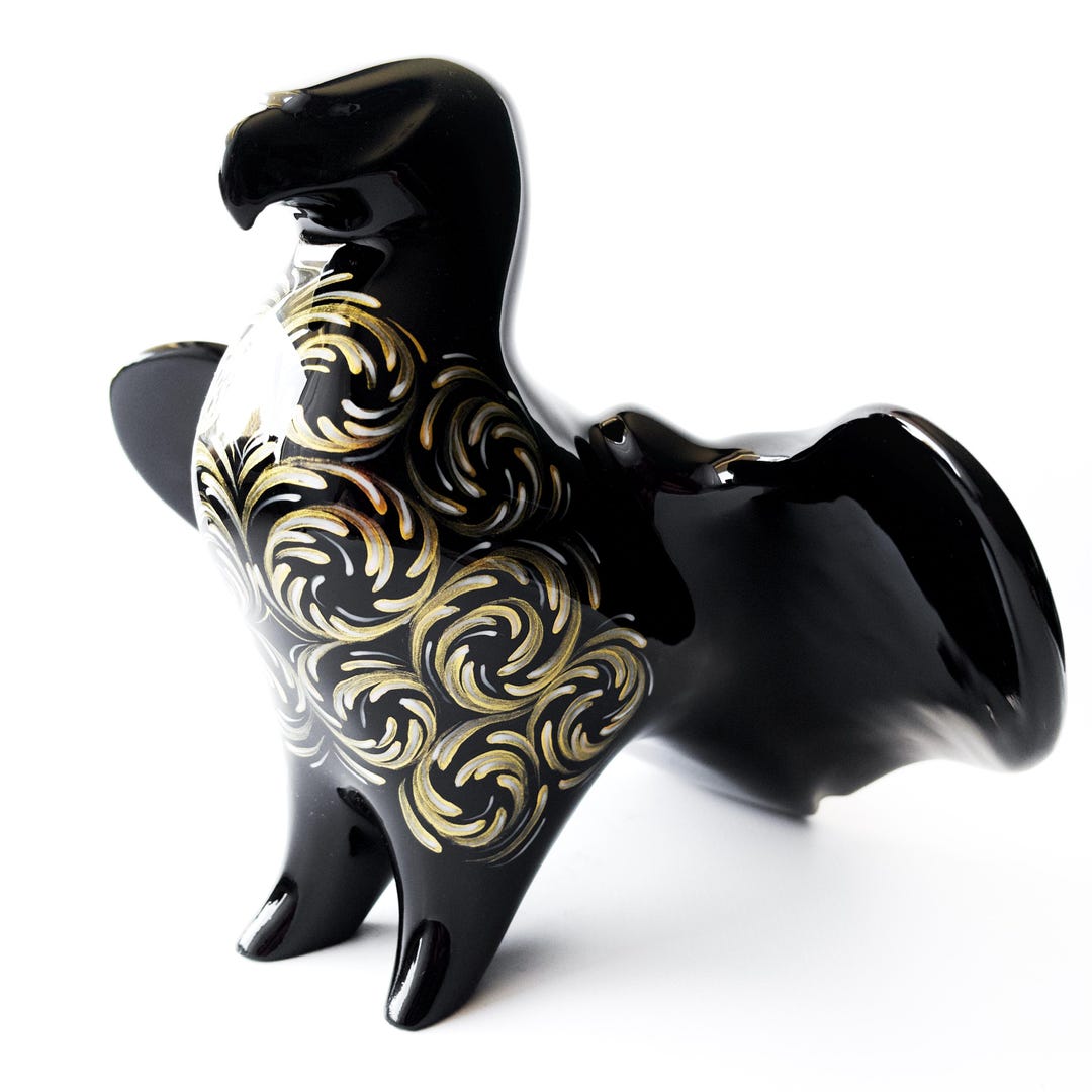 Hand Carved Aspen Wood Eagle Statue: Minimalist Bird Sculpture - Etsy