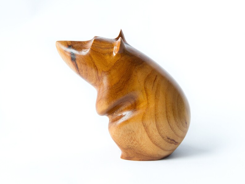 Wood Carving Rat Statue - Etsy