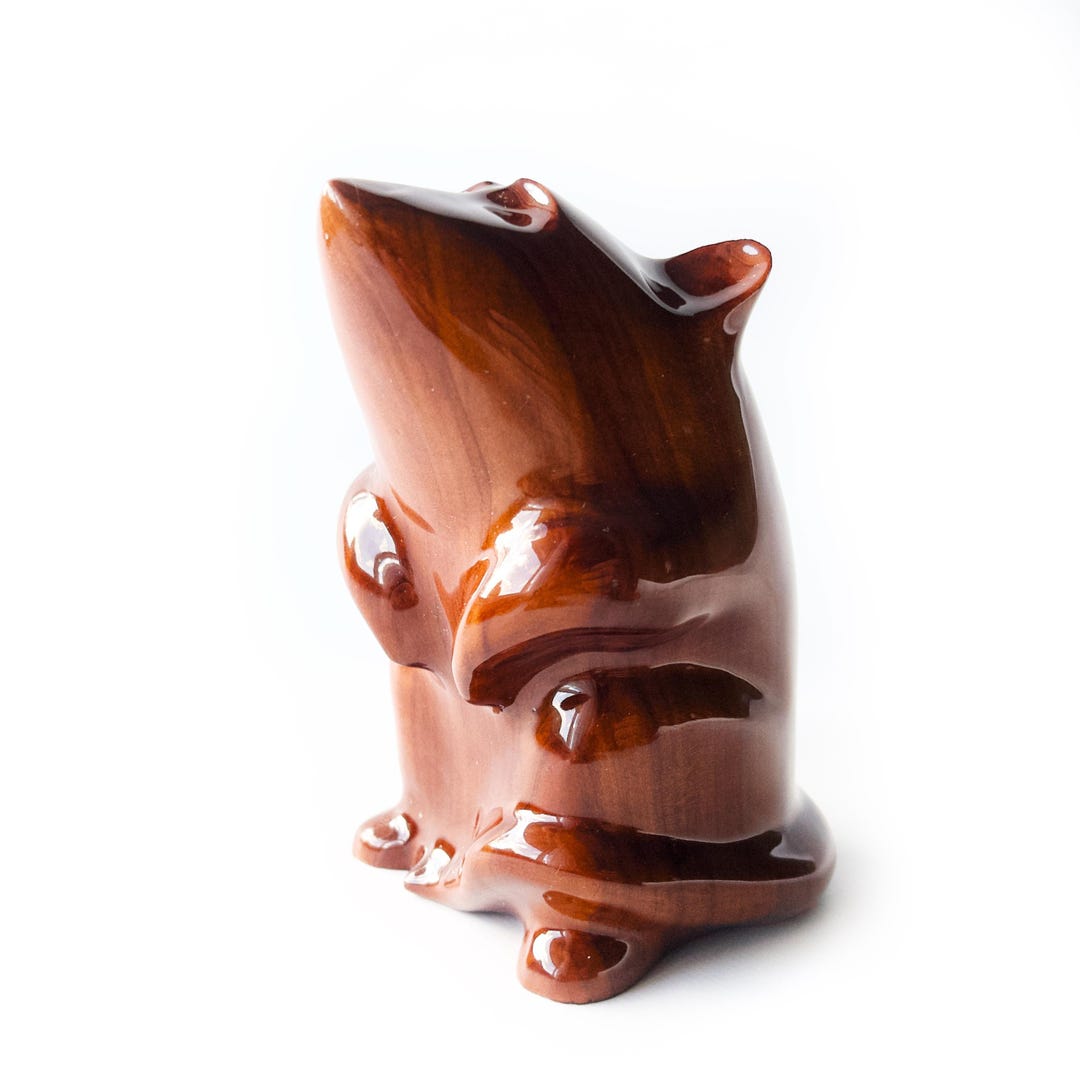Hand Carved Ash Wood Rat Figurine: Minimalist Wood Sculpture - Etsy
