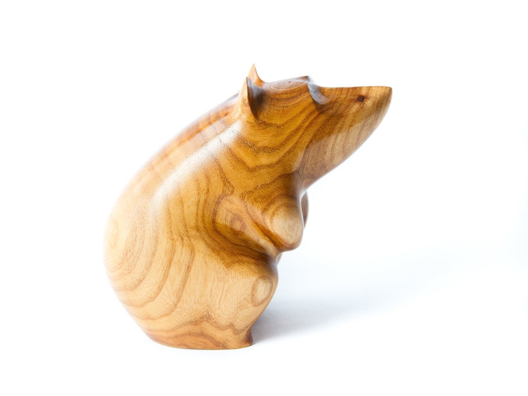 Wood Carving Rat Statue - Etsy