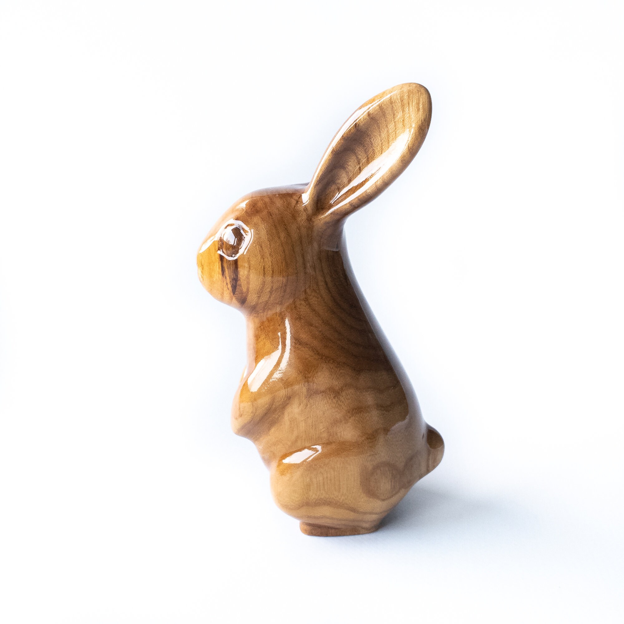 Wood Carving Rabbit Statue | Etsy