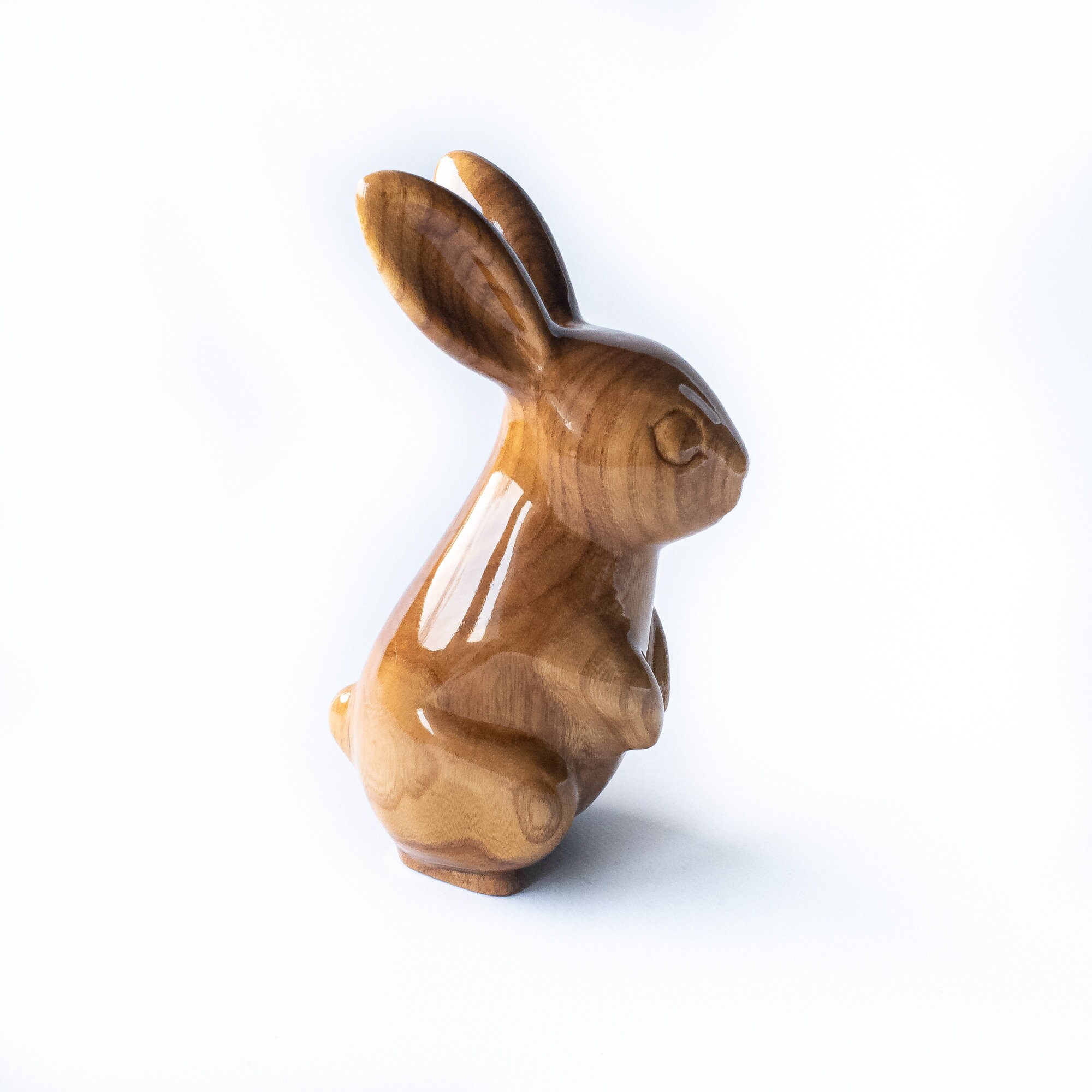 Wood Carving Rabbit Statue | Etsy