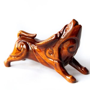 Wood Carving Bull Statue | Etsy