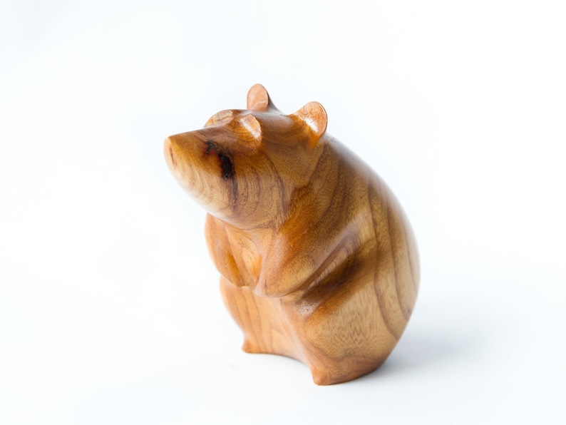 Wood Carving Rat Statue - Etsy