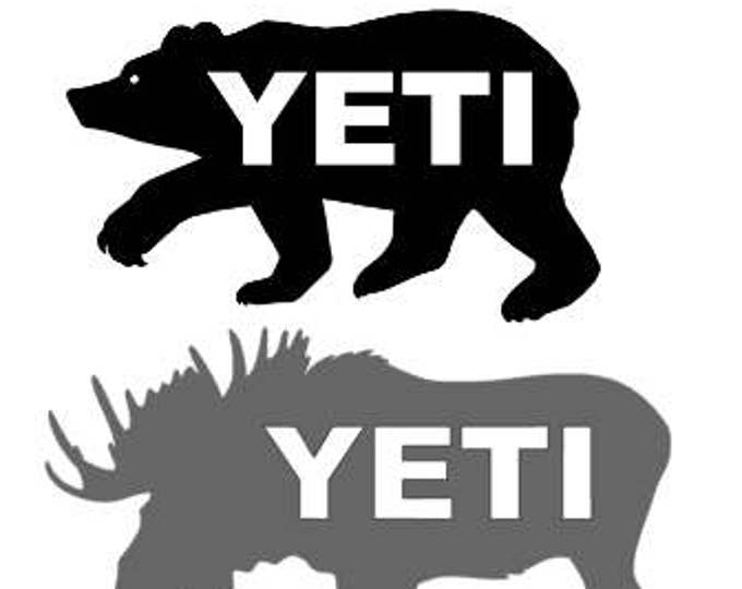 YETI Decal, YETI Sticker, YETI Bear, Yeti Moose, Yeti Bear, Yeti ...