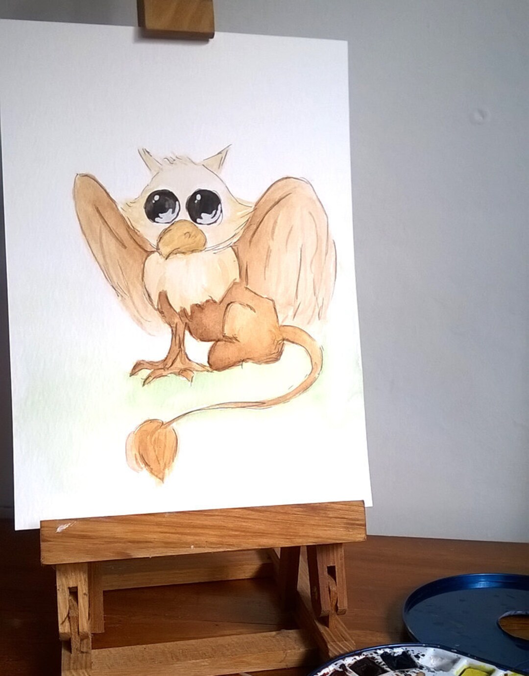 Gryphon Original Watercolour Painting, Whimical Creature, Fantasy ...