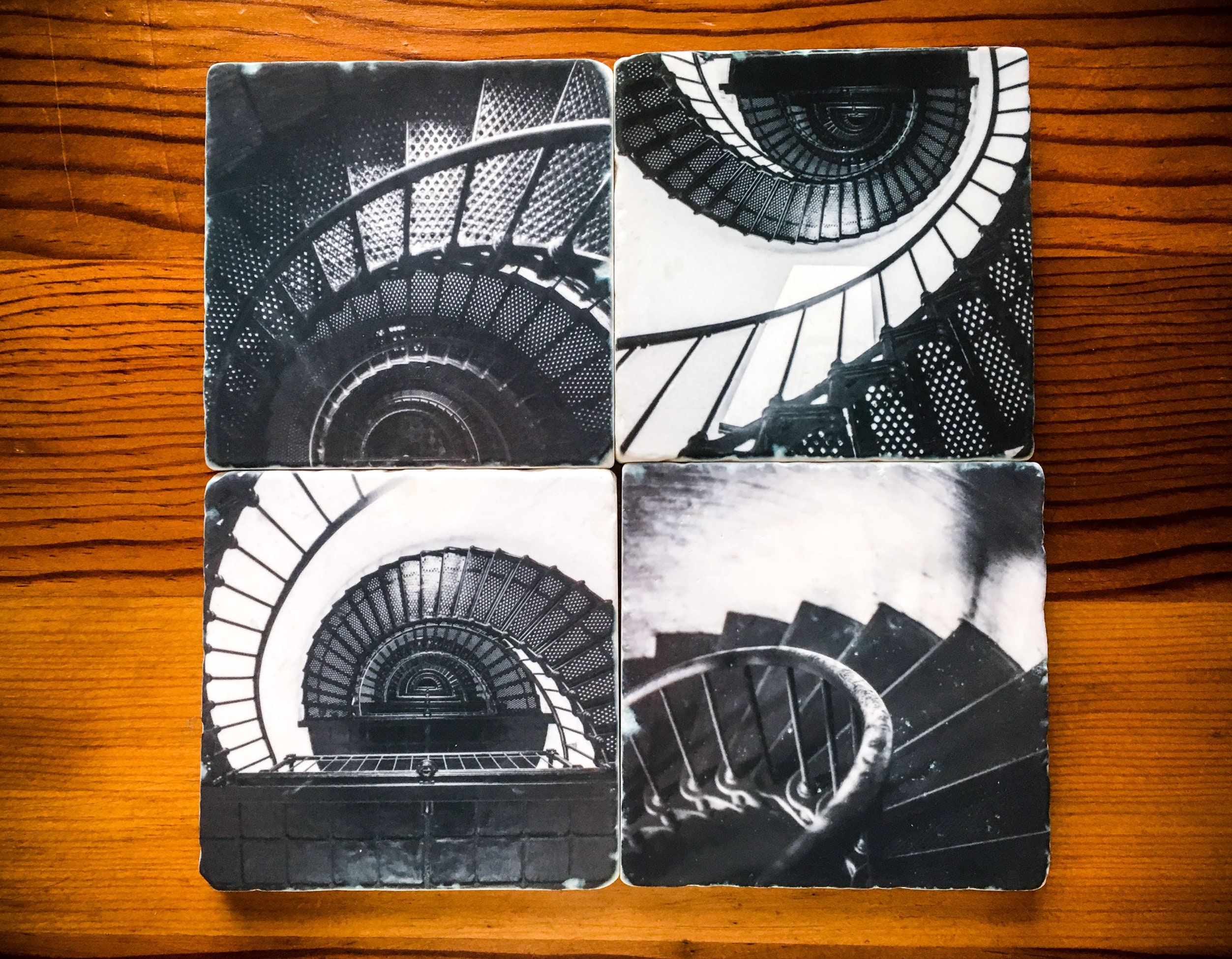 NC Lighthouse Coasters ~ Outer Banks NC ~ Set of 4 ~ Handmade Stone ...
