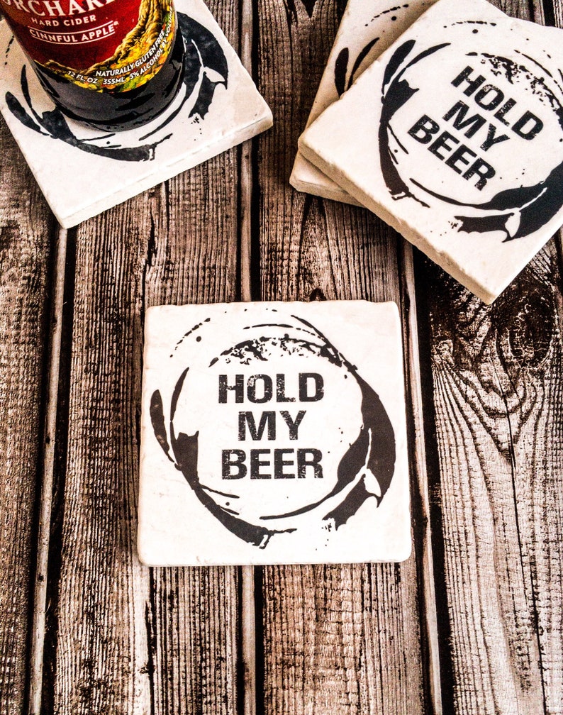 Funny Beer Coasters, Handmade Stone Coasters, Inappropriate Decor ...
