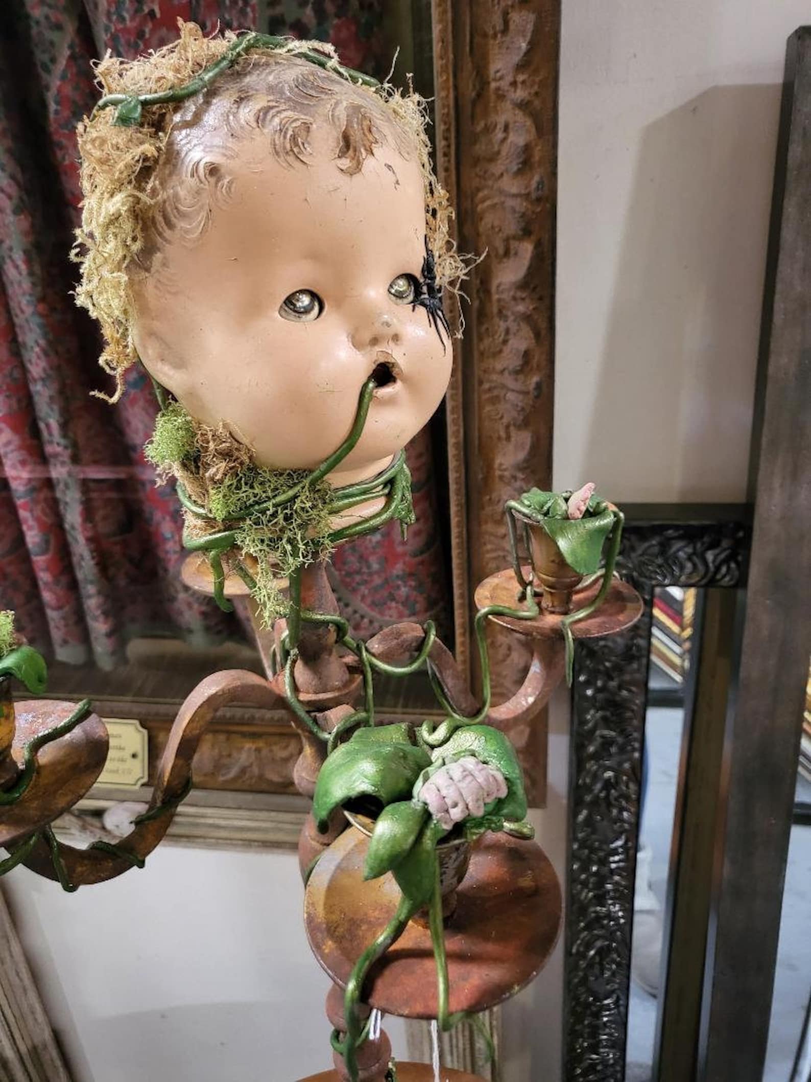 What Dreams Are Doll Head Art Scupture, Centerpiece, Candelabra - Etsy