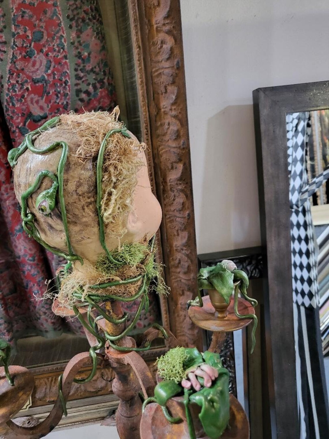 What Dreams Are Doll Head Art Scupture, Centerpiece, Candelabra - Etsy