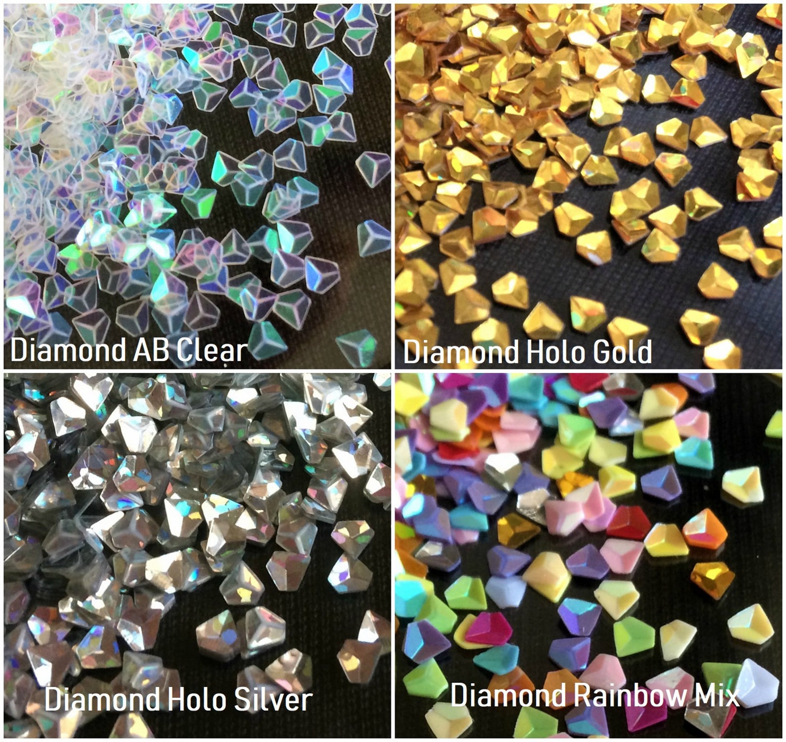 3mm Diamond Shape Holographic Sequins 3D Pvc Loose Sequin | Etsy