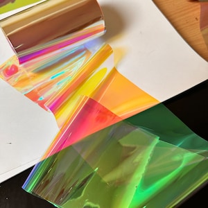 Thick Colorful Opal, Fire Opal Glass Paper Iridescent Dichroic Film ...