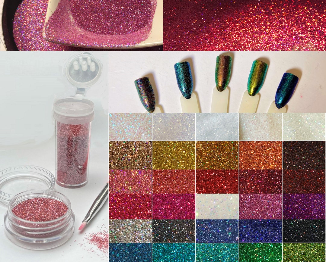 Ultra Light Holographic Iridescent Glitters Powders Laser - Etsy