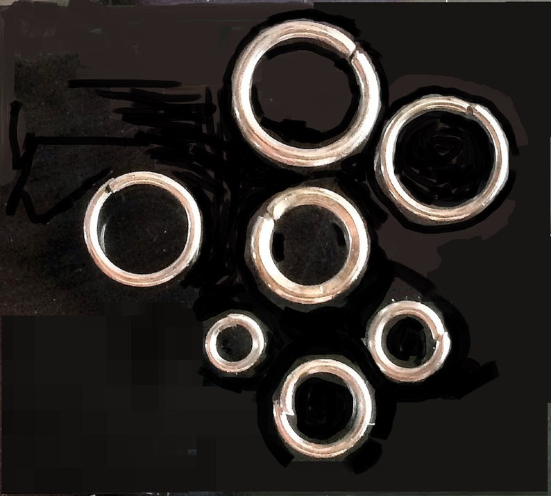 Jump ring mixed sizes jump rings KC gold bronze silver gold | Etsy