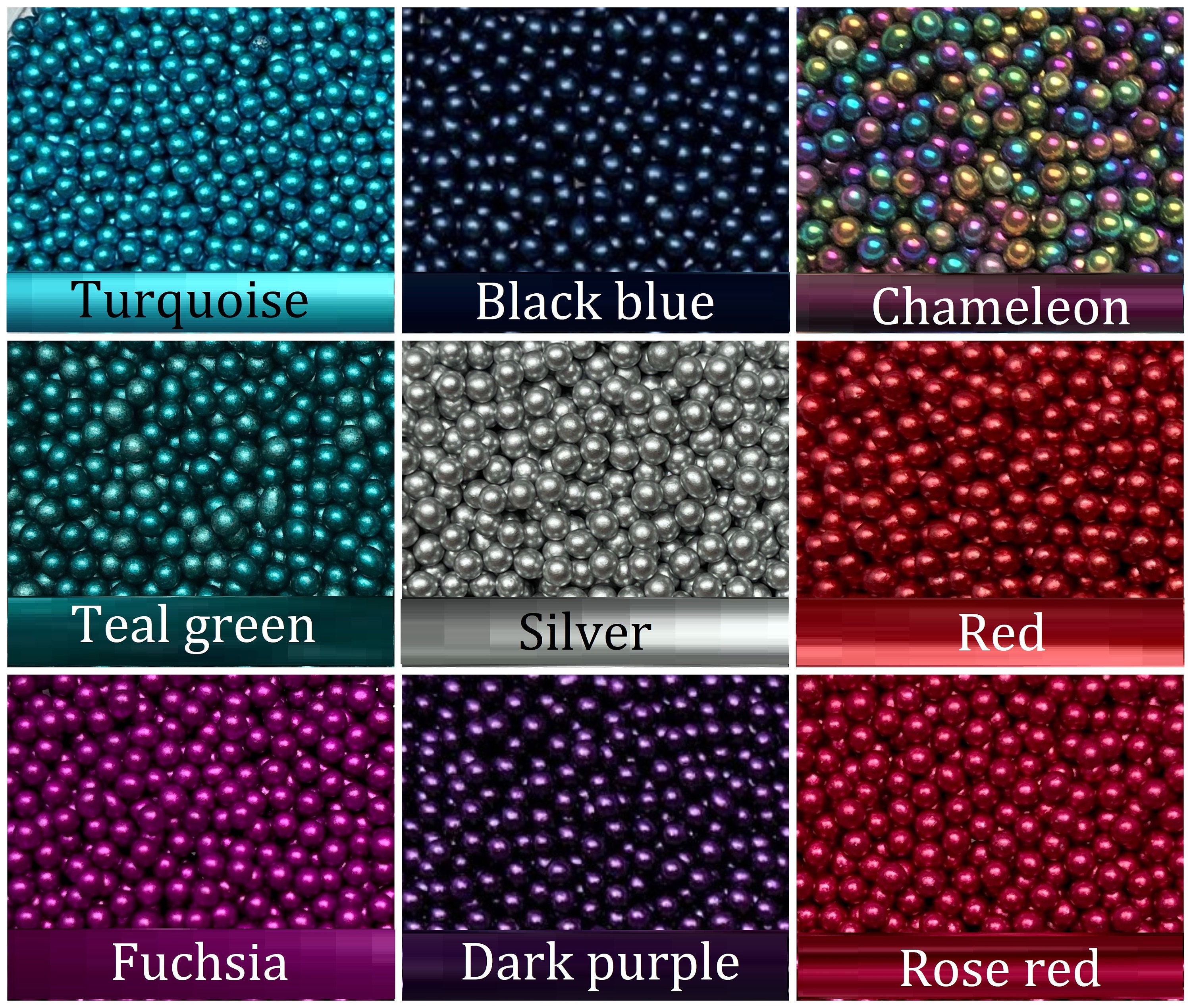 Metallic Glass Micro Beads No Hole 1.5mm-2mm Beads, Nail Art Hollow ...