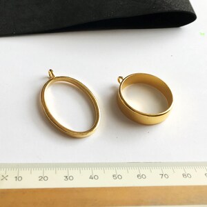 High Quality Round Gold Tone Framework Open Back Bezels Pendant Blanks ...