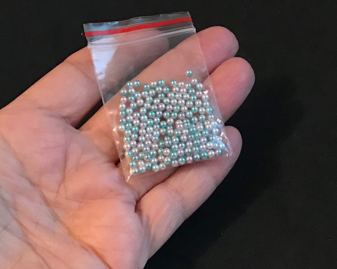 No Hole Pearl Micro Bead 3mm, 4mm Round Beads ABS Imitation Pearl Beads ...