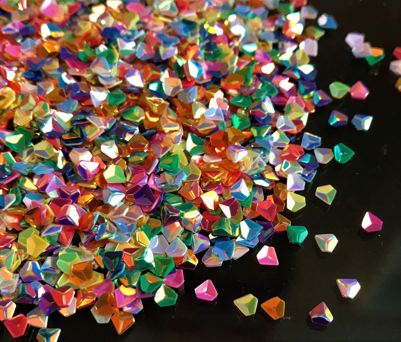 3mm Diamond Shape Holographic Sequins 3D Pvc Loose Sequin | Etsy