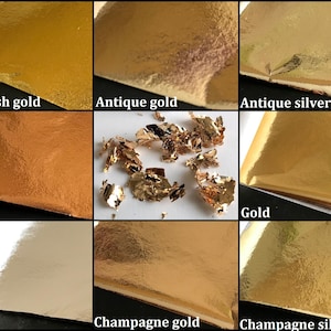 Art Craft Paper Imitation Gold Leaf Paper for DIY Arts Gilding Slime ...