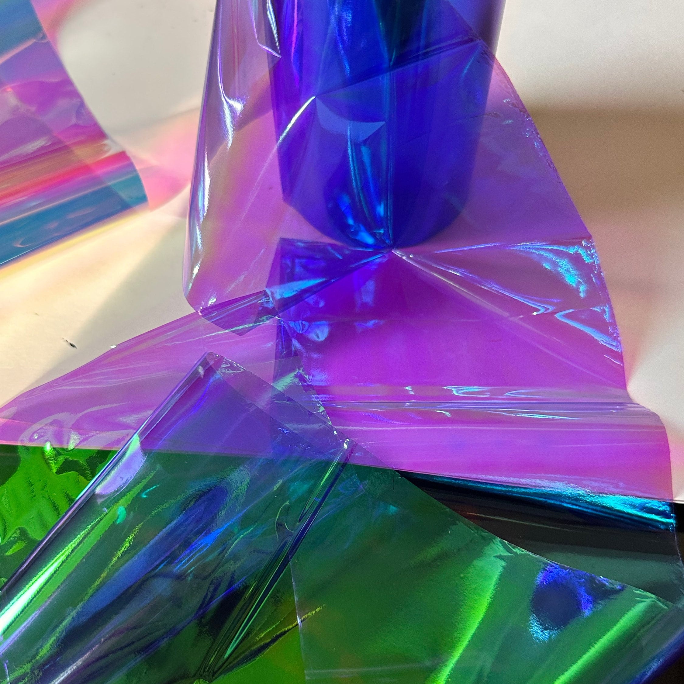 Thick Colorful Opal, Fire Opal Glass Paper Iridescent Dichroic Film ...