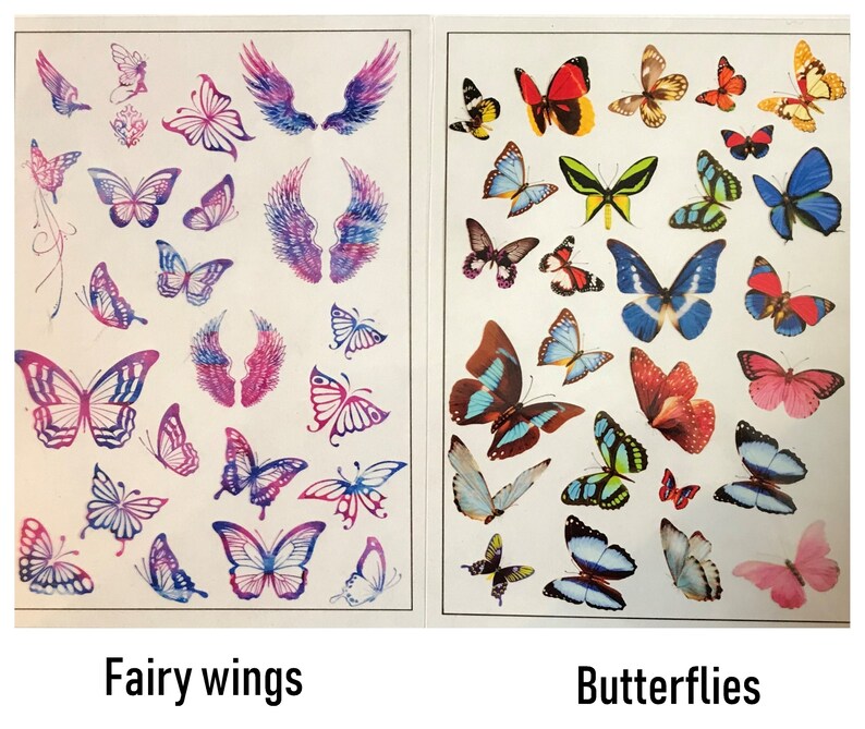 Butterfly Flaps Fairy Wings Transparent Image Sheet Epoxy Resin Molds ...