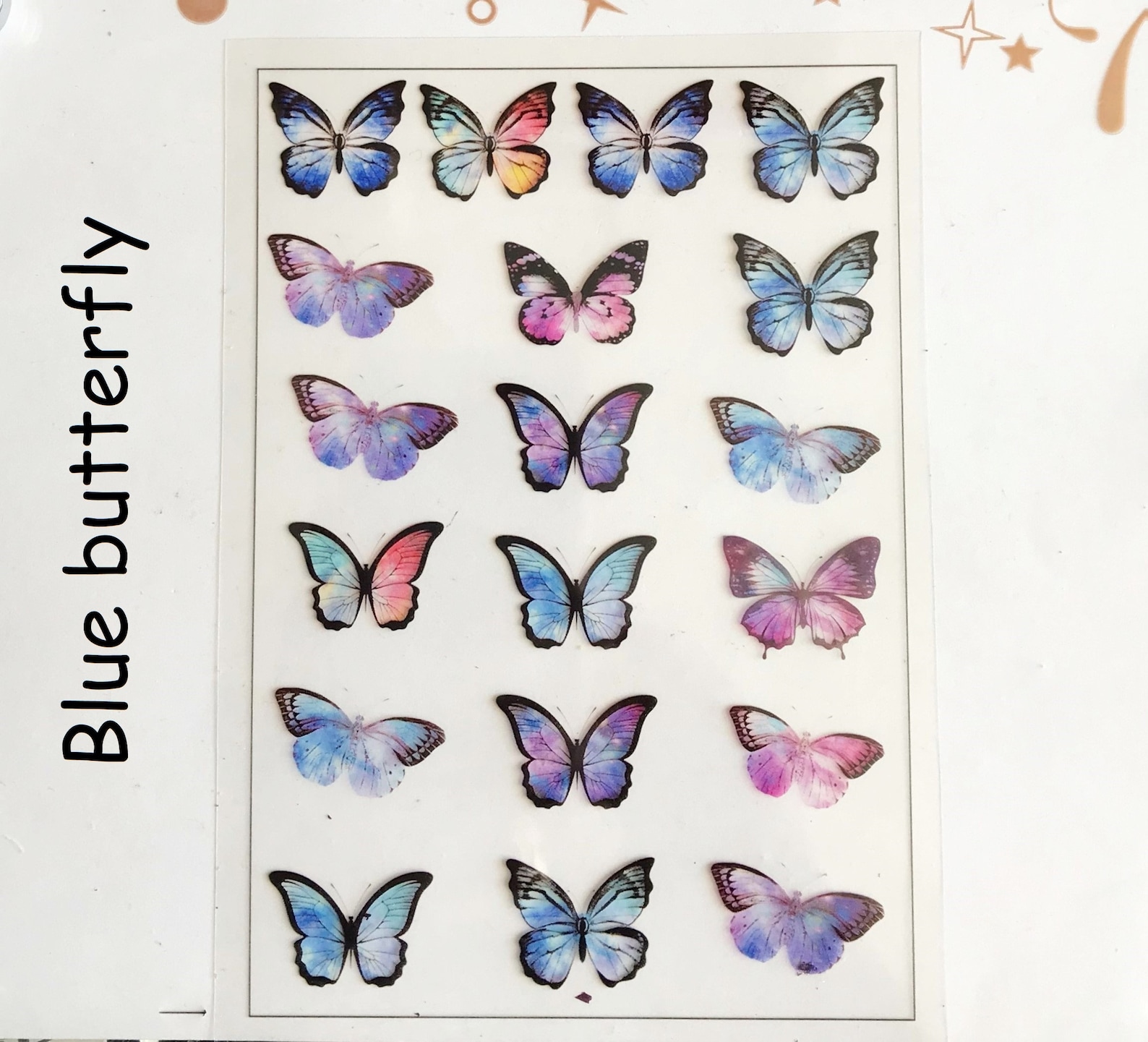 Butterfly Flaps Fairy Wings Transparent Image Sheet Epoxy Resin Molds ...