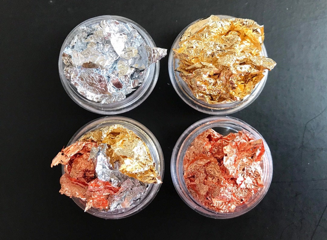 Gold Copper Silver Gold Leaf Metallic Flakes for Makeup Art Craft ...