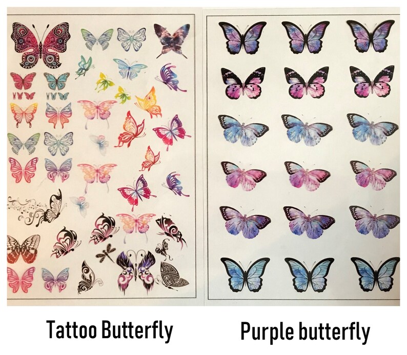 Butterfly Flaps Fairy Wings Transparent Image Sheet Epoxy Resin Molds ...