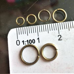 Jump ring mixed sizes jump rings KC gold bronze silver gold | Etsy