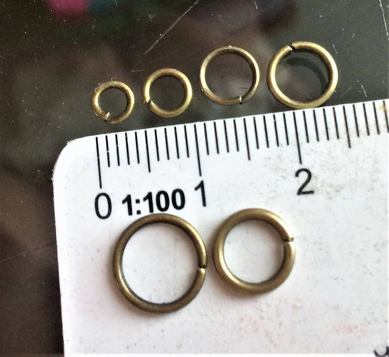 Jump ring mixed sizes jump rings KC gold bronze silver gold | Etsy