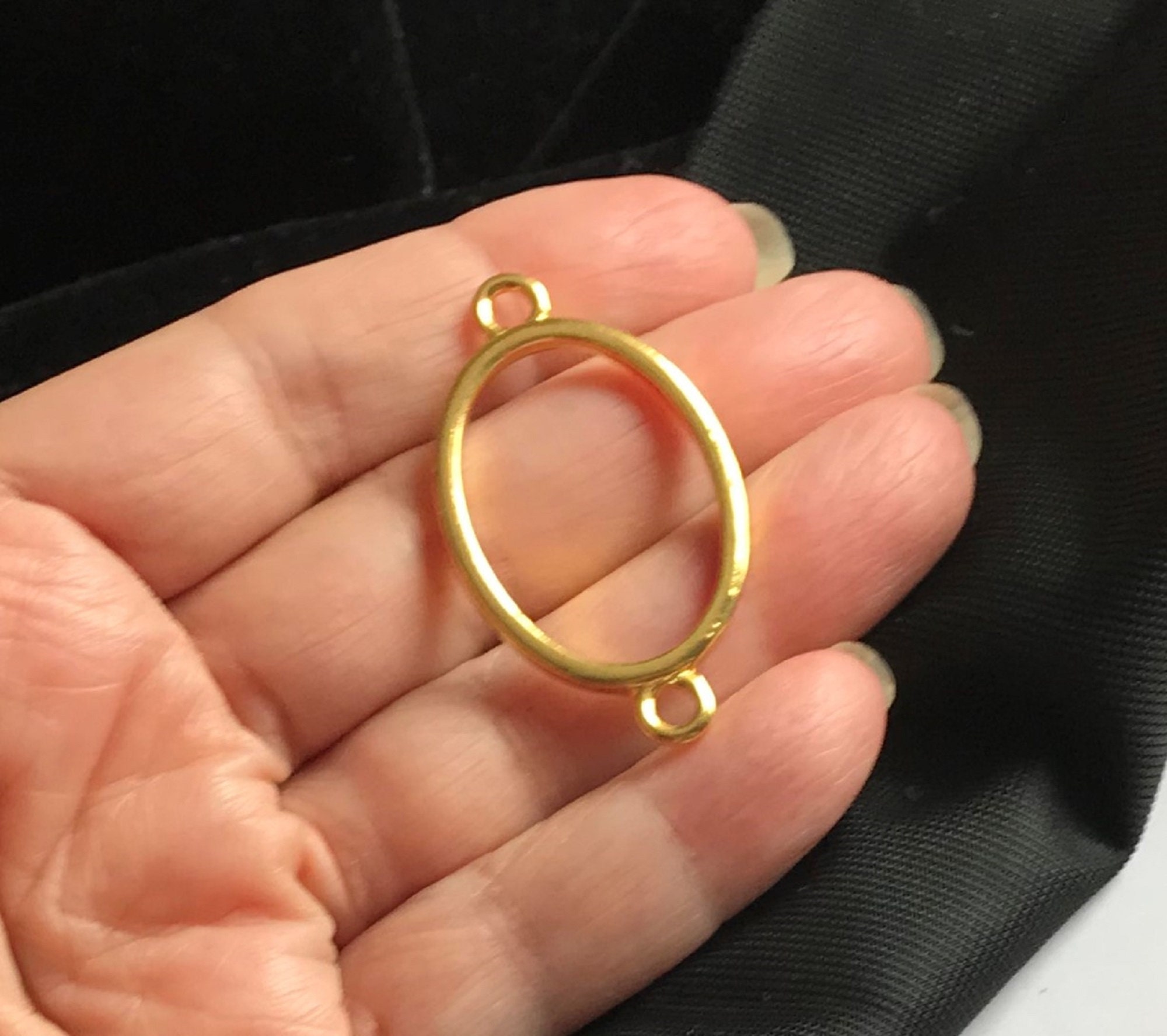 High Quality Round Gold Tone Framework Open Back Bezels Pendant Blanks ...