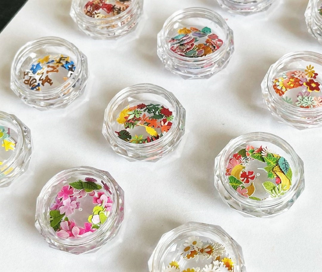 Reusable Ultrathin Wood Pulp Chips Nail Art Mix Designs Decal Flowers ...