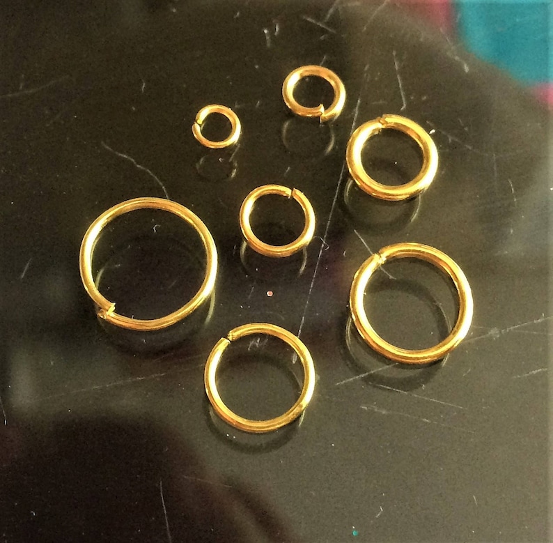 Jump ring mixed sizes jump rings KC gold bronze silver gold - Etsy ...
