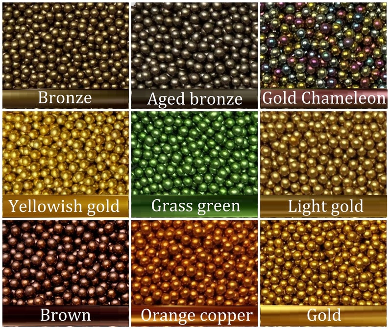 Metallic Glass Micro Beads No Hole 1.5mm-2mm Beads, Nail Art Hollow ...