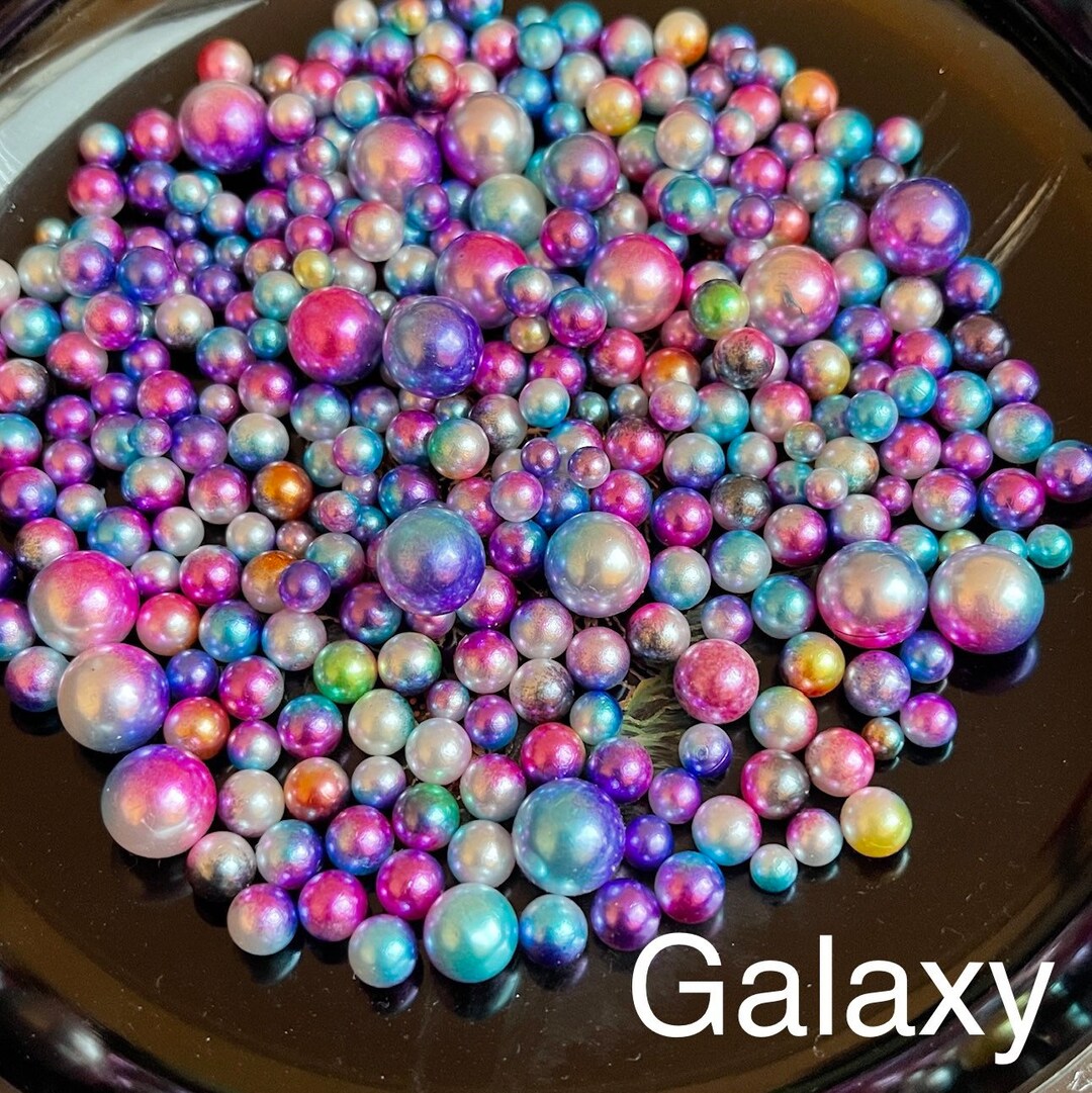 No Hole ABS Imitation Pearls Beads Resin Art Jewelry Making Hair ...