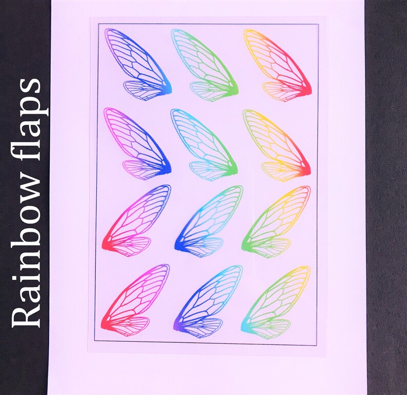 Butterfly Flaps Fairy Wings Transparent Image Sheet Epoxy Resin Molds ...