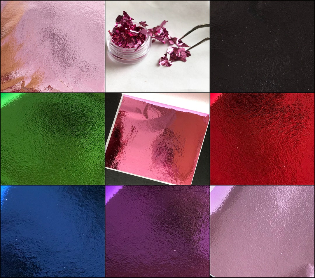 Colorful Imitation Gold Leaf Sheets Taiwan Leaf Transfer - Etsy