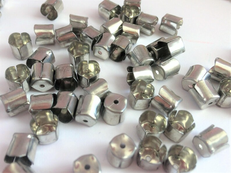 Cord End Caps 10/20 Silver Tone Necklace End Tip Bead Caps - Etsy