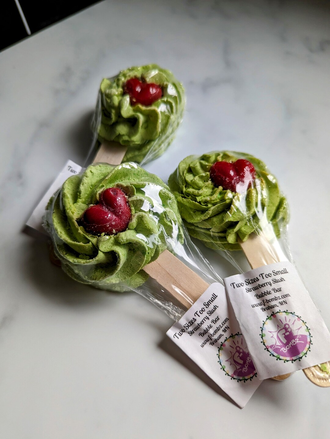 Two Sizes Too Small Solid Bubble Bath Strawberry Slush - Etsy