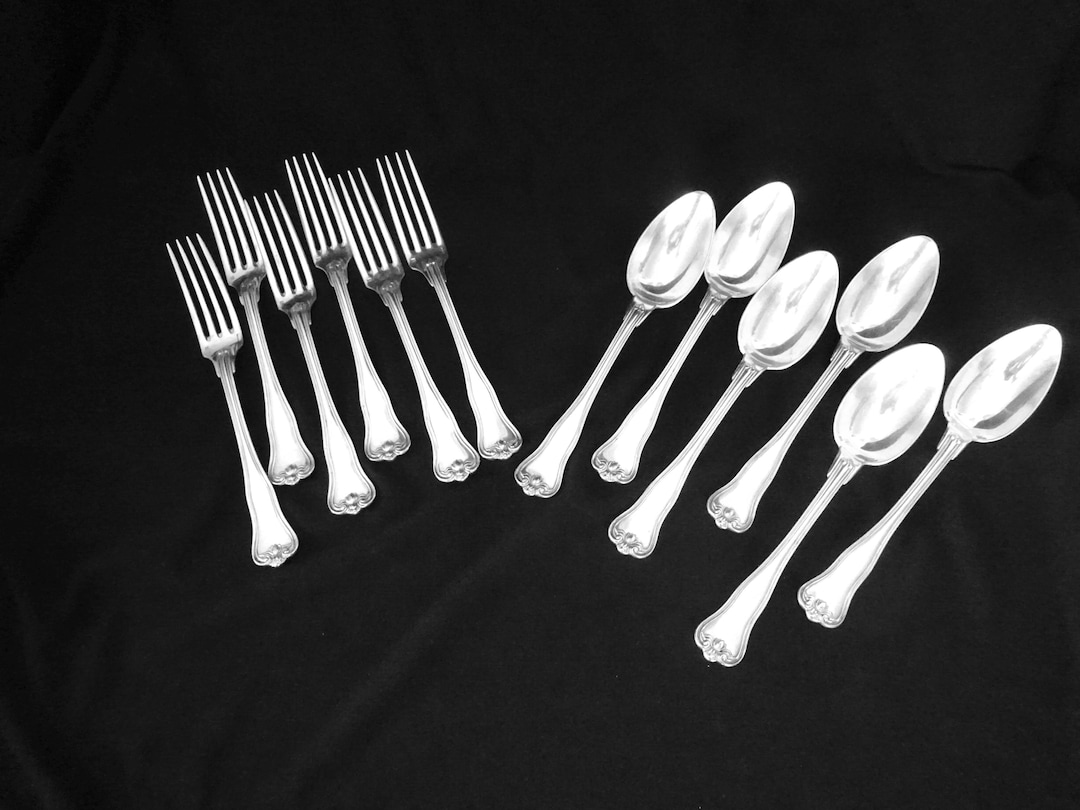 Christofle Silverplate 6 Forks 6 Tablespoons Soup French French Home ...