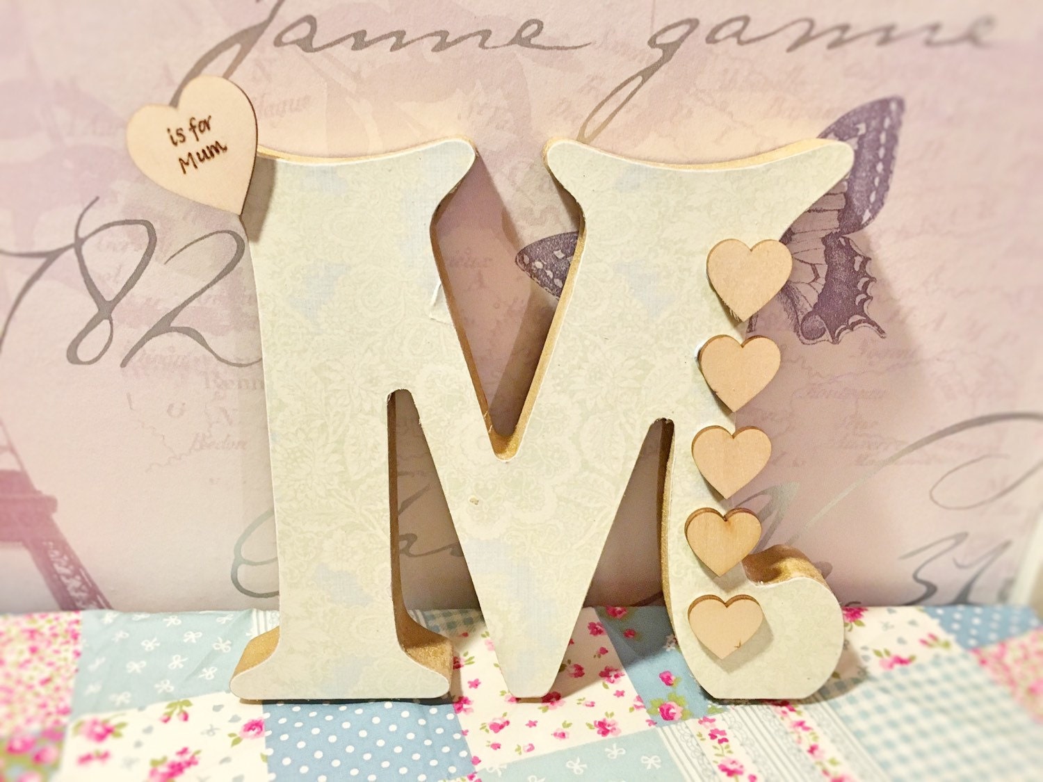 M is For....mum/personalised Freestanding Letter M Mother's Day Gift - Etsy