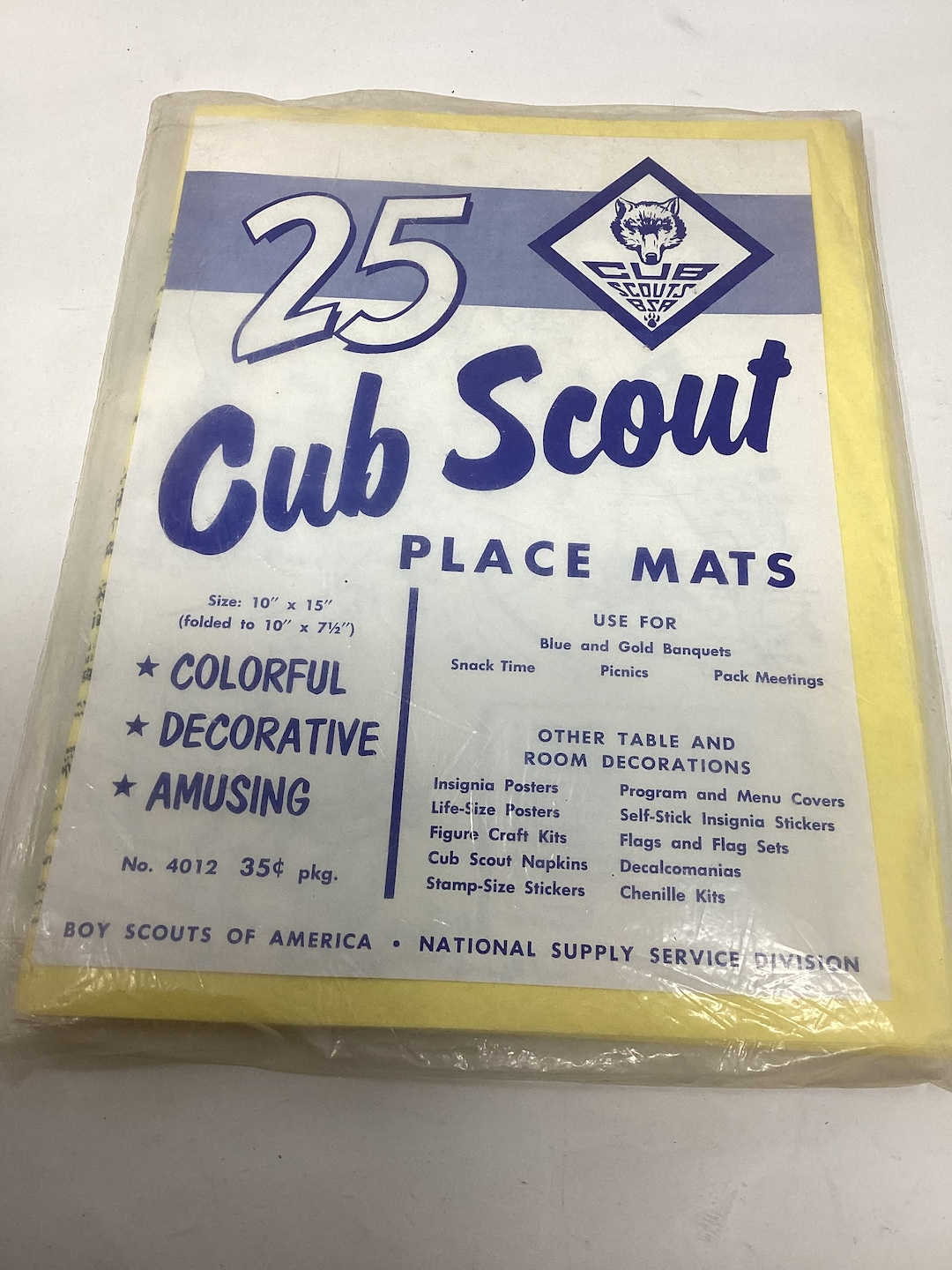 Package of 23 1950’s Cub Scout Place Mats - Etsy