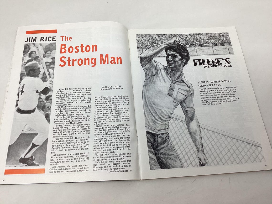 1978 Red Sox First Edition Official Scorebook Magazine - Etsy