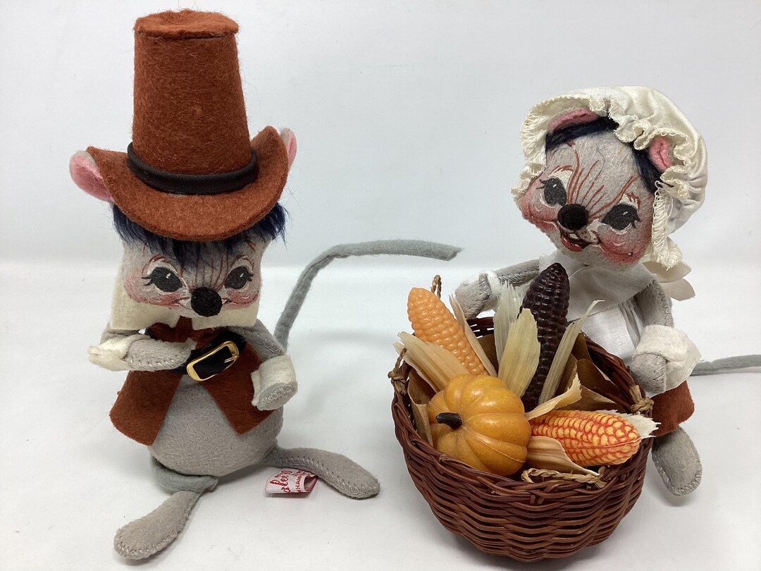 Circa 1990 Anna Lee Pilgrim Mice Couple - Etsy